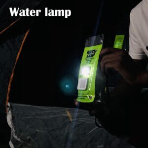 RJSQAQE Salt Water Lamp Emergency Lighting,Portable Salt Water Light Bag,No Battery Camp Lighting Emergency Night Light,3 LED Camping Lantern Survival Gear for Outdoor Activity(No Salt Included)