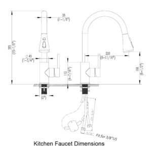 Havin Gold Kitchen Faucet with Pull Down Magnetic Sprayer, High Arc Stainless Steel Material, with cUPC Ceramic Cartridge,Fit for 1 and 3 Holes Kitchen Sink