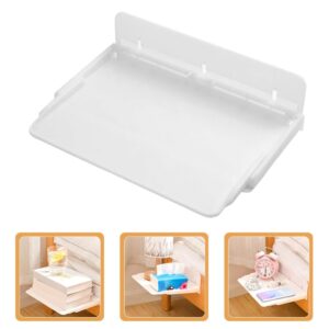 Decorative Trays Foldable Plastic Floating Shelf Stick on Wall for Kitchen Bathroom Any Place Extra Storage Needed Wall Mounted Bedside Shelves for College Bedroom Organizer