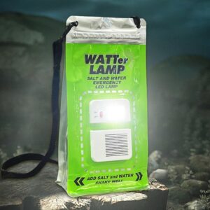 RJSQAQE Salt Water Lamp Emergency Lighting,Portable Salt Water Light Bag,No Battery Camp Lighting Emergency Night Light,3 LED Camping Lantern Survival Gear for Outdoor Activity(No Salt Included)