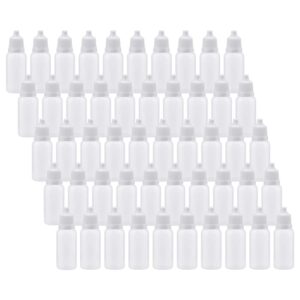 beihcain 100/50pcs plastic eye dropper bottle dropper bottle, 15ml empty plastic squeezable eye dropper bottle ldpe with childproof cap (50pcs dropper bottle)