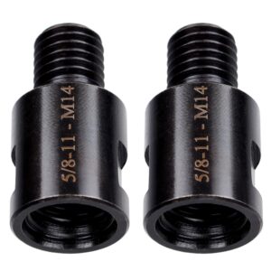 wolfride 5/8" to m14 angle grinder attachment adapter 5/8-11 female to m14 male adapter (2 pcs)