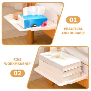 Decorative Trays Foldable Plastic Floating Shelf Stick on Wall for Kitchen Bathroom Any Place Extra Storage Needed Wall Mounted Bedside Shelves for College Bedroom Organizer