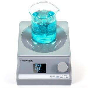 anzeser digital magnetic stirrer w/timer, 100fl.oz magnetic stir plate, magnetic mixer w/lcd display, lab stirrer w/stir bar (no heating)