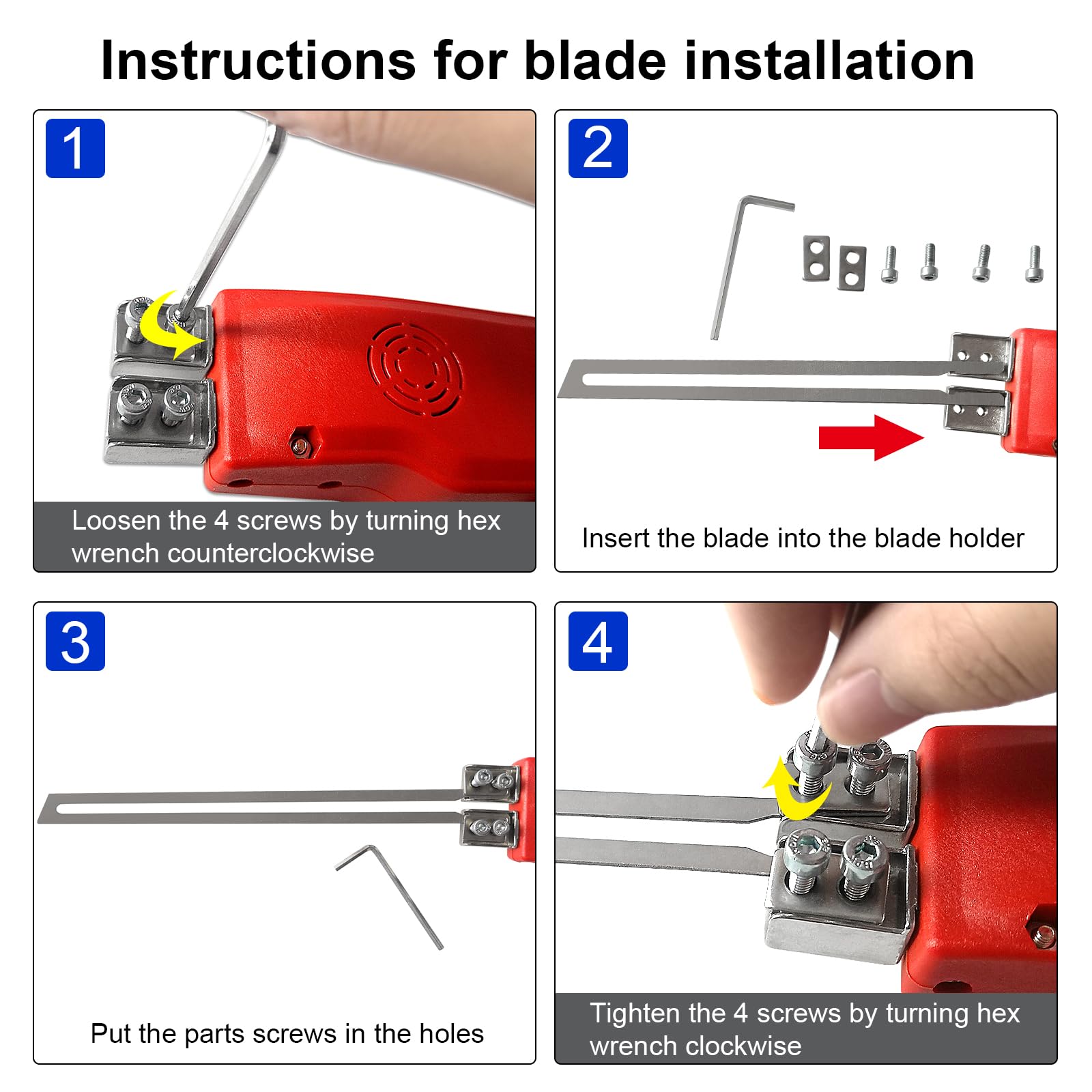 Foam Cutter 6 In 1 Hot Knife Cutting Tool 400℃ 200W Styrofoam Cutter Electric Hot Knife Foam Cutter With 2 Blades For EPS, XPS, EVA, KT Board, Sponge, Nylon (red)