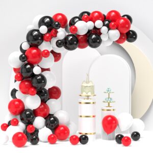 red and black balloons, 120pcs red white and black balloons garland arch kit for birthday,new year,graduation decorations