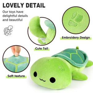 Onsoyours Sea Turtle Cute Plush, Green Soft Stuffed Animal Turtle Plush Pillow, Tortoise Kawaii Plushie Toy for Kids (Green Turtle, 13")