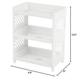 3 Hollow Out Plastic Shelf Foldable Desktop Storage Rack Countertop Cosmetic Holder Storage Tray Small Storage Shelf Stand