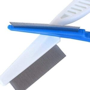 Pet Dog Hair Flea Comb Stainless Grooming Brush Clean Tool Flea Removal Flea Removal Flea Removal Hair Removal Hair Repair Antistatic Multifunctional Long Hair Short Hair Safety Stainless Steel for