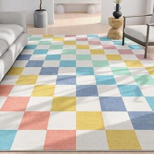 well woven apollo flatwoven modern squares multi blue 7'10" x 9'10" area rug