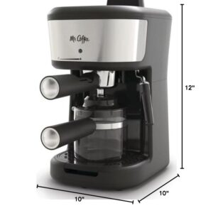 Mr. Coffee® 4-Shot Steam Espresso, Cappuccino, and Latte Maker Black