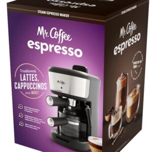 Mr. Coffee® 4-Shot Steam Espresso, Cappuccino, and Latte Maker Black