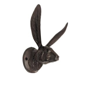 Treasure Gurus Metal Bunny Ears Hook Wall Mount Hat Coat Hanger Holder Jack Rabbit Key Ring Storage