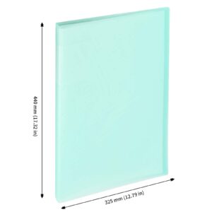 JAPCHET 6 Pack Diamond A3 Painting Storage Book, 180 Clear Pockets Art Portfolio Presentations Folder, Diamond A3 Painting Folder for Artwork (Green, White)