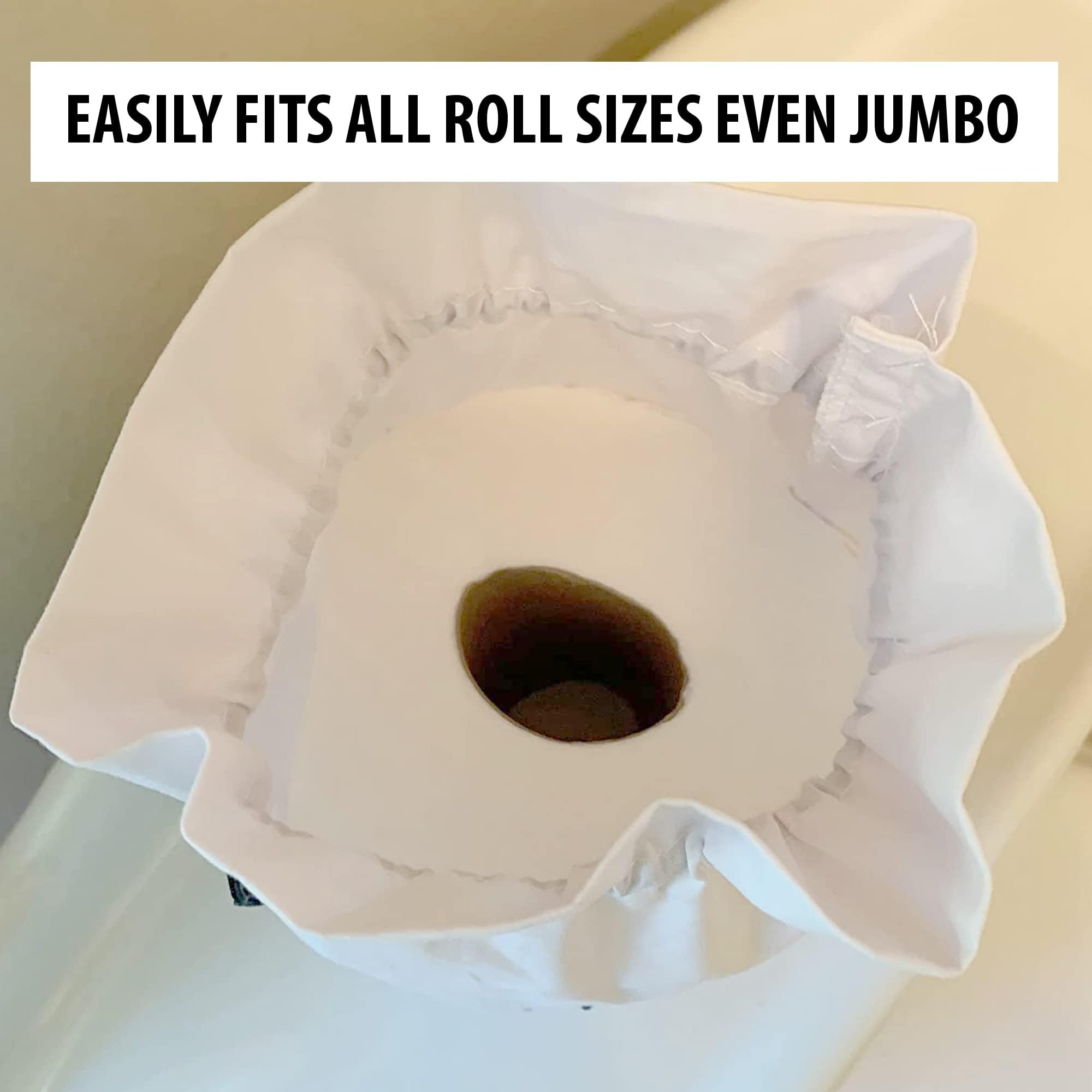 Born Uncommon Funny Spare Toilet Paper Tissue Cover - Reusable & Washable Fabric Toilet Paper Roll Storage Bag with Drawstring Closure - Bathroom Decor for Office, Hotels & Home Toilet Paper Storage