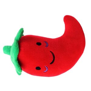 Red Chili Peppers Nearly Indestructible Tough Dog Chewing Toys Dog Chew Toys for Aggressive Chewers Rubber Teeth Cleaning Dog Rubber Puppy Toy for Training and