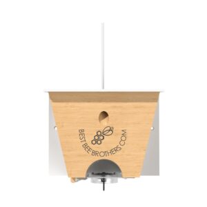 carpenter bee traps for outside - carpenter bee trap, turbo trap 2.0 w/bee vault wood bee traps - carpenter bee traps for outdoors hanging - bee catchers for outside (white, 1 pack)