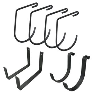 rack your garage overhead rack hooks for hanging from ceiling rack and wall shelving deck, heavy duty mixed pack hooks - gray (set of 8)