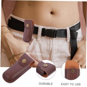 Leather Case Leather Sheaths Pocket Shop Sheaths Tool Pouch Belt Cutter Leather Leather Blade Cover Kitchen Small Holder Skin