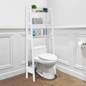 ZENY 3-Tier Over-The-Toilet Space Saver Organizer Rack, Over The Toilet Storage, Freestanding above Toilet Stand for Bathroom, Restroom, Laundry, White