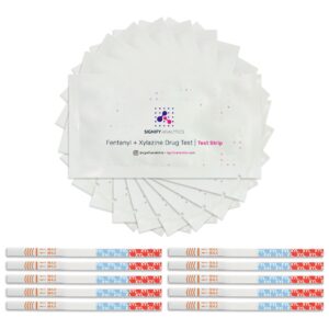 signify analytics xylazine and fentanyl test strip for liquid and powder substances - 10 pack (10 test strips) - fast, easy and simple to use forensic test