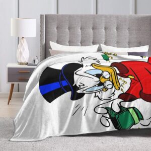 Scrooge Mcduck Blanket Soft Cozy Fleece Throw Blanket Plush Lightweight Warm Fuzzy Flannel Blankets and Throws for Boys Girls Couch Sofa Bed 60"X50"