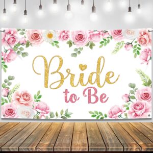 katchon, pink bride to be banner - large, 72x44 inch | bridal shower backdrop for bride to be decorations | bride to be backdrop | bridal shower decorations | bridal shower banner | bachelorette party