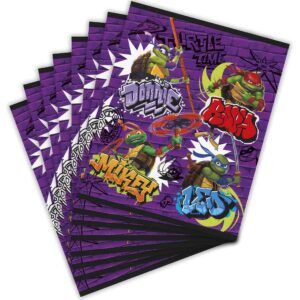 unique tmnt mutant mayhem purple plastic loot bags (pack of 8) | perfect party decor for teenage mutant ninja turtles fans & celebrations