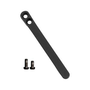 civivi titanium pocket clip for baby banter drop point knife, with 2pcs titanium screws t003b (black)