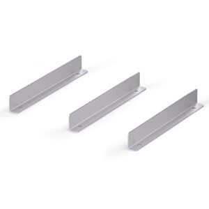 aa products p-sh-divider-a shelf divider shelf accessories designed for 13" depth van shelving storage, set of 3 - grey