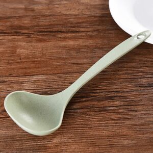 Eco-friendly Wheat Straw Spoons, Wheat Straw Soup Spoon, Soup Spoon for Cooking, Wheat Straw Cooking Spoons, Cooking Utensils (Green)