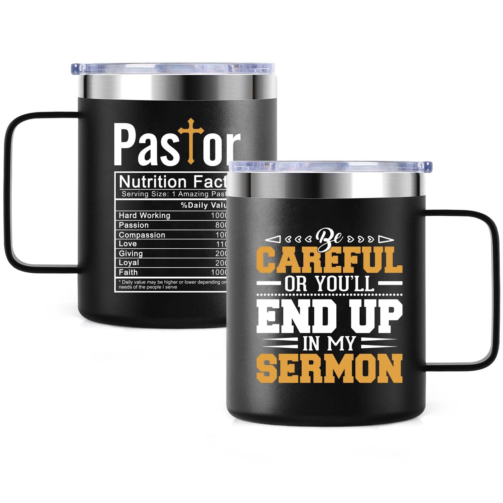 Pastor Gifts for Men Women Pastor Appreciation Gifts Present for Church Pastor Pastor gifts at Thanksgiving Christmas birthday New Year Pastor Anniversary Retirement Gifts Stainless Steel Mug 12Oz