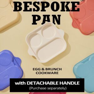 Roichen BESPOKE BRUNCH PAN, EGG PAN, CERAMIC PAN, OVEN AVAILABLE(5 colors available, Handle is not included - sold seperately)… (blue green)