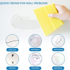 HOMMEE Drywall Repair Kit,Drywall Hole Patch Repair Kit to Fix Wall Surface Holes and Creak Damage with White Repair Putty 8.5OZ,Scraper,Sanding Pad Fill Quick and Easy Solution