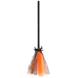 abaodam halloween witch broom plastic witch broomstick props net wizard flying broom props for halloween costume cosplay