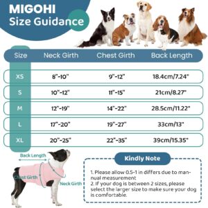 MIGOHI Dog Anxiety Vest, Adjustable Dog Calming Vest with Reflective Trims, Breathable Anti-Anxiety Shirt Dog Anxiety Relief Jacket Wrap, Dog Safety Vest for Thunderstorm Travel Fireworks Pink XS