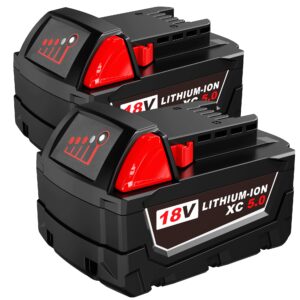 s skstyle 5.0ah battery for milwaukee m18 48-11-1850 2 pack lithium-ion 18v battery 48-11-1852