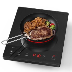 payisho electric hot plate single burner portable ceramic cooktop for cooking ultra-thin electric stove infrared burner cooker,24-hour timer child safety lock,compatible with all cookware 1800w