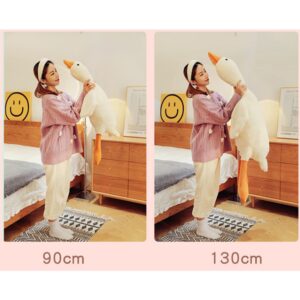 Bacmaze Goose Stuffed Animal Plush Pillow Big Duck Plushies Doll Cute Toy Goose Plush Xmas Gifts 20'' (19.7 inch, White Goose)