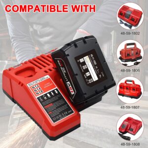 S SKSTYLE 5.0Ah Battery for Milwaukee M18 48-11-1850 2 Pack Lithium-Ion 18V Battery 48-11-1852