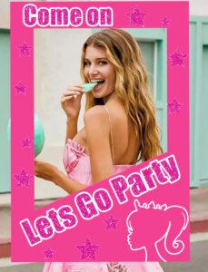 jevenis lets go party photo booth props hot pink girl birthday party supplies come on lets go party decoration lets go party supplies bachelorette bridal (pink)