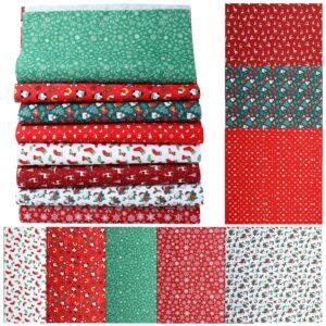 panelee 8 pcs 20 x 20 inches christmas fabric quilting christmas fabric bundles precut fabric squares christmas printed fabric scraps for diy sewing crafts project patchwork dress apron