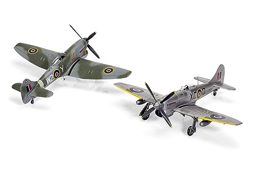 Airfix Model Airplane Kit Gift Set - A02110 Hawker Tempest Mk.V Post War, Plastic Plane Model Kits for Adults & Kids 14+, Skill Level 2, 1:72 Scale WW2 Military Aircraft Models for Beginners