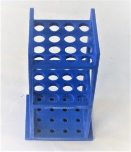 stand for glass thermometers, small lab rack, hole diameter 9 mm (4x4 16 holes)