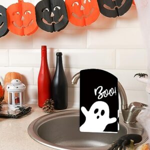 AnyDesign Halloween Kitchen Towel 18 x 28 Inch Black White Ghost Dishcloth Scary Hand Drying Tea Towel for Halloween Baking Cooking Home Kitchen Decor Housewarming Gift, 2Pcs