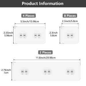 Spiglamm 14 Pack Shower Caddy Adhesive Hooks Replacement, Shower Shelf Adhesive Replacement, Strong Adhesive Shower Hooks for Shower Caddy Shelves Rack Basket Holder, No Drilling