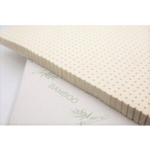 organic textiles latex mattress topper with rayon derrived from bamboo cover (3 inches queen, firm)