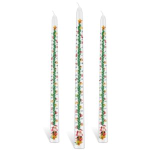 jutom 3 pcs christmas advent candle countdown christmas calendar candle christmas gifts advent calendar, 12 inch