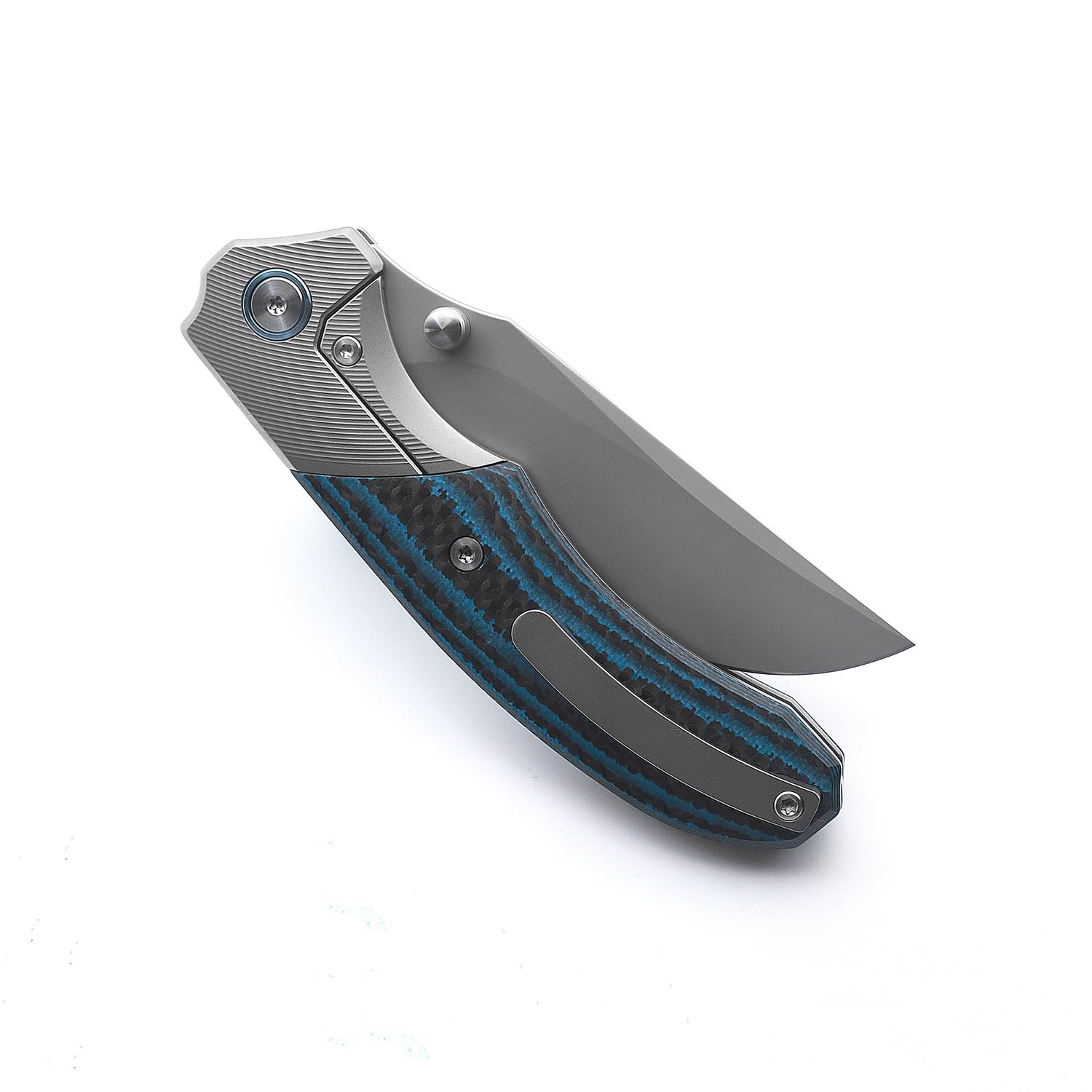 Miguron Knives M Centurion II Folding Knife 3.5" M390 Blade Titanium And Carbon Fiber Handle Pocket Knife MGR-609BUII