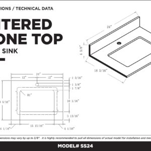 Fine Fixtures Opulence Collection 24 in. W x 18 in. D x 33 in. H Bathroom Vanity in Mint Green with White Matte Sintered Stone Sink - Black Hardware